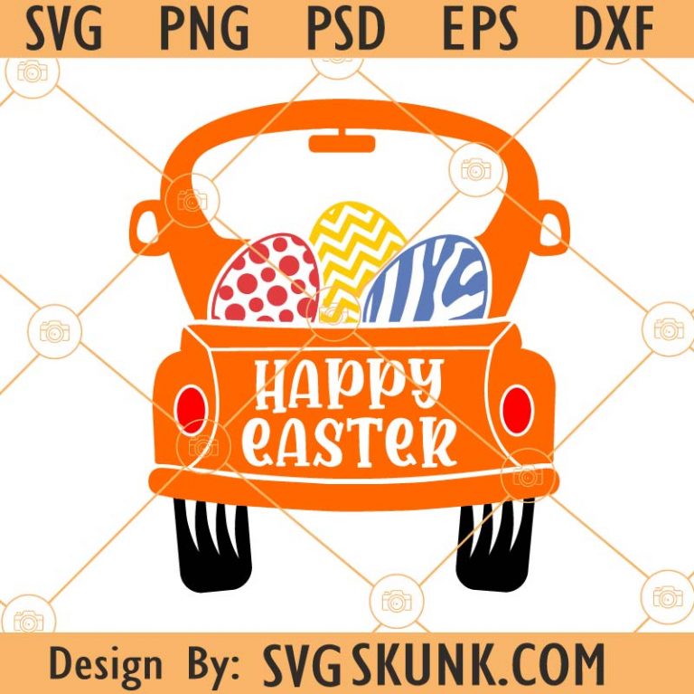 Easter truck with carrots svg, Easter truck Clipart svg, Easter Sign ...
