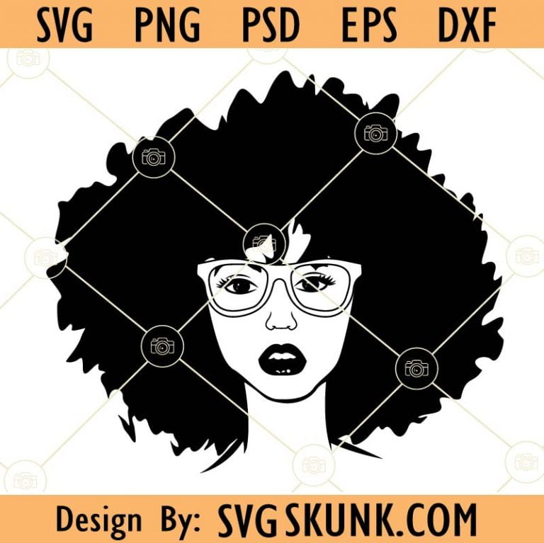 Afro woman svg, Afro woman silhouette svg, Natural Hair svg, African ...