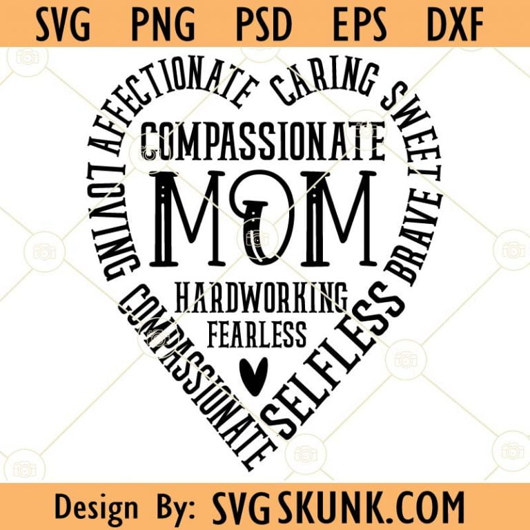 Mom heart with words svg, Mom Typography svg, Mom heart svg, Mom svg ...