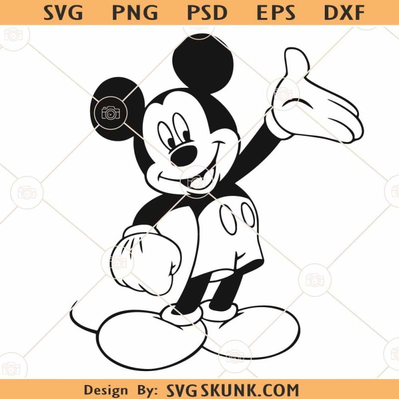 Mickey Mouse outline SVG, Mickey Mouse SVG, Disney Mickey mouse SVG ...