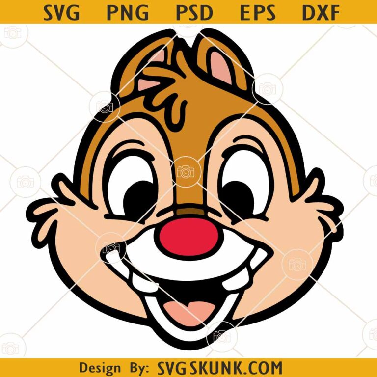 Dale Chipmunk Head SVG, Chipmunk Face SVG, Dale Chipmunk SVG, disney svg
