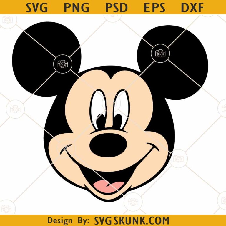 Mickey Mouse Smiling SVG, Mickey Mouse SVG, Disney Mickey Mouse SVG