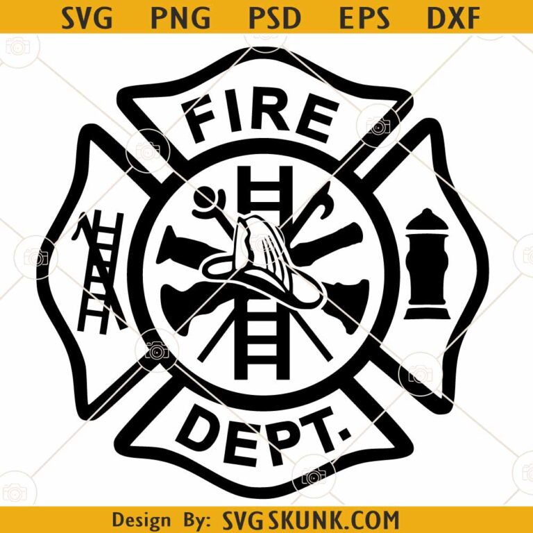 Fire department SVG, Maltese Cross SVG, fire dept svg, Firefighter svg ...