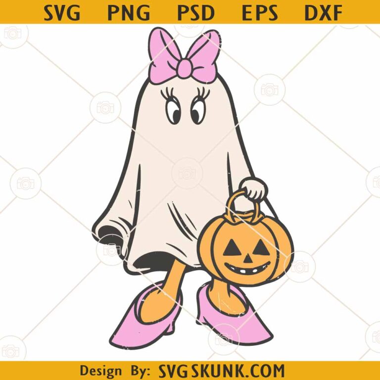 Daisy duck Ghost Halloween SVG, Disney Halloween Clipart SVG, Halloween ...