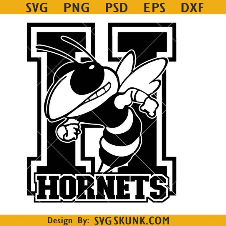 Hornets School Spirit SVG, Hornets Mascot SVG, Hornet Logo Svg, Go ...