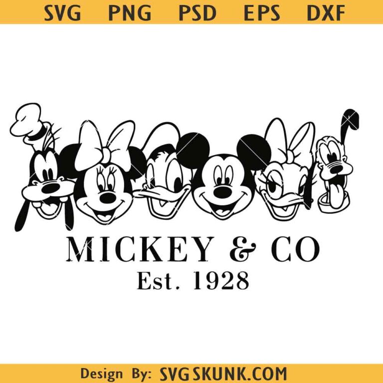 Mickey And Friends Co Svg, Mickey And Co SVG, Mickey Friends SVG ...
