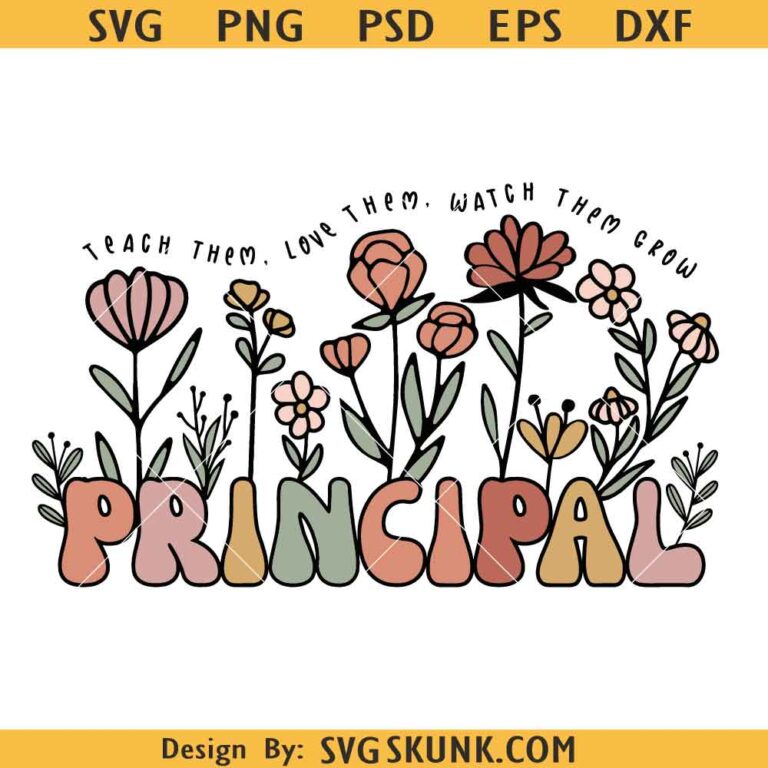 Principal wild flowers SVG, Personalizable Principal Shirt Svg ...