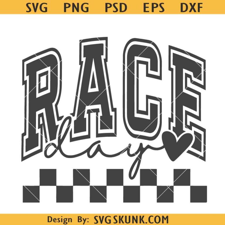 Race Day checkered Svg, Checkered Race Day Svg, Retro Racing Mom Svg