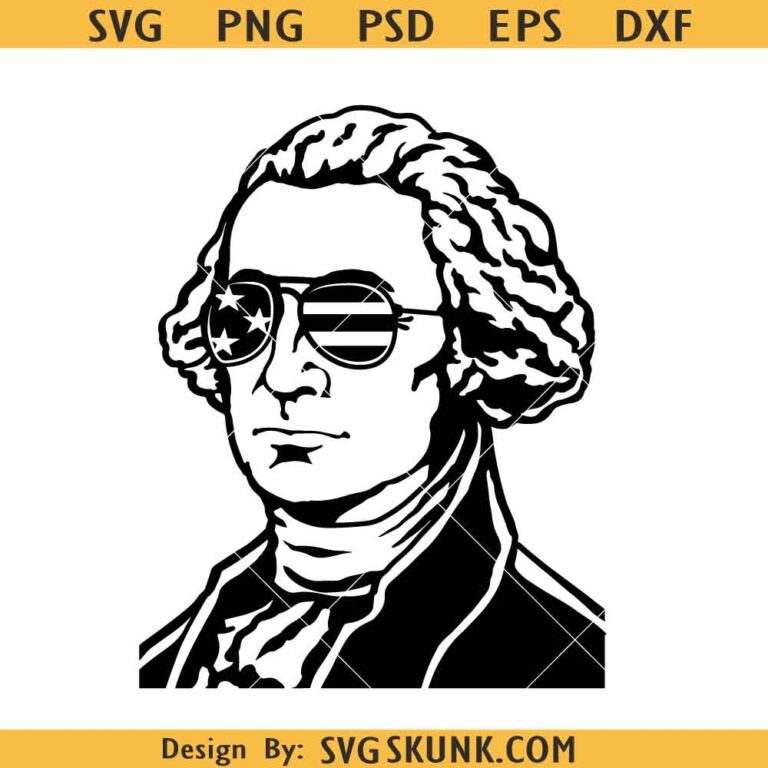 4th Of July George Washington SVG, George Washington sunglasses SVG ...