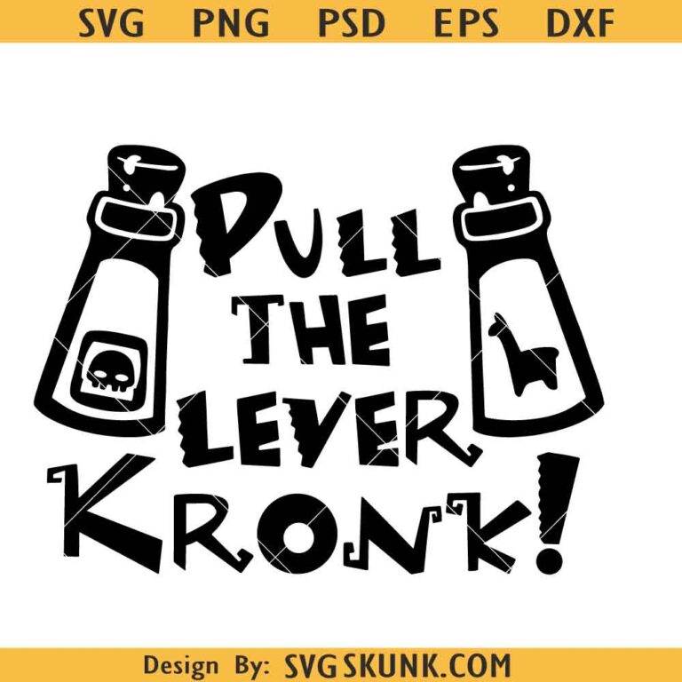 Pull the lever Kronk svg, Disney The Emperor svg, Yzma and Kronk svg