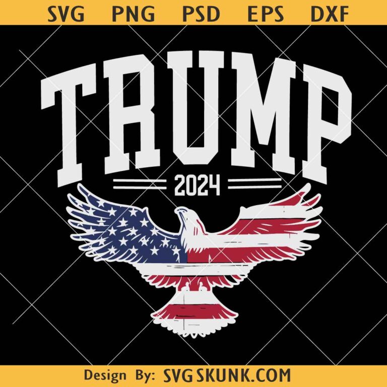 Trump flag with eagle svg, Trump 2024 svg, Donald trump svg, Eagle svg