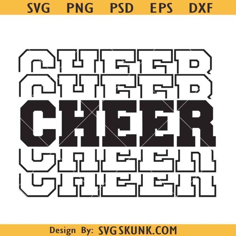 Cheer stacked svg, Cheerleading SVG, cheer team svg, cheerleader girl ...