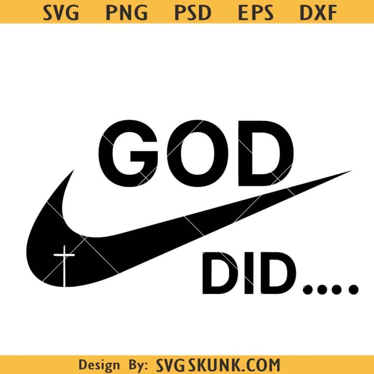 God did Nike logo svg, God Did SVG, Christian SVG, Jesus Did It SVG ...