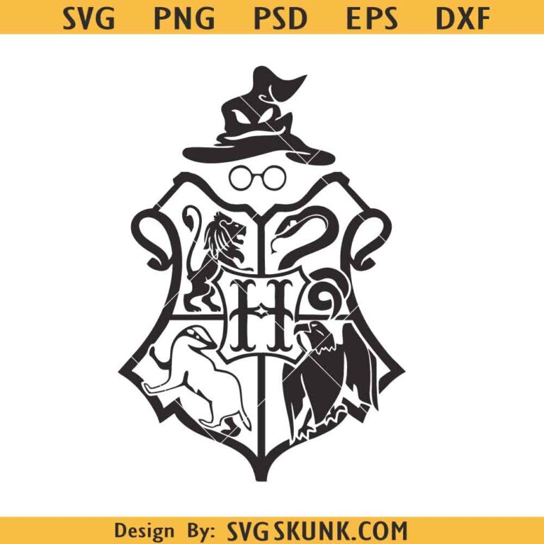 HP Wizard crest SVG, wizard school logo svg, Harry Potters svg, HP ...
