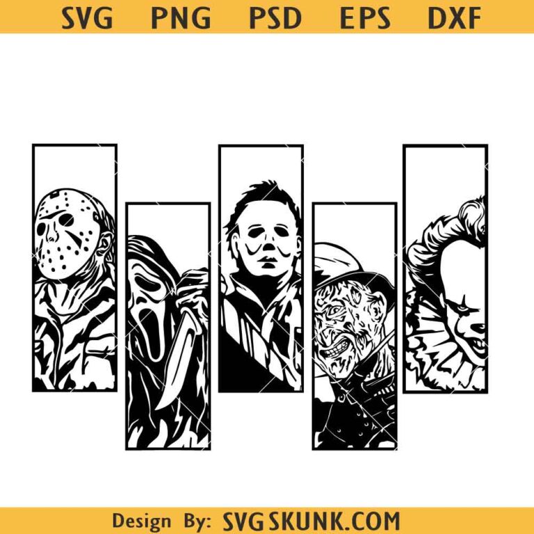 Halloween Horror Movie Killers SVG, Horror Movie Killers svg, Friends ...