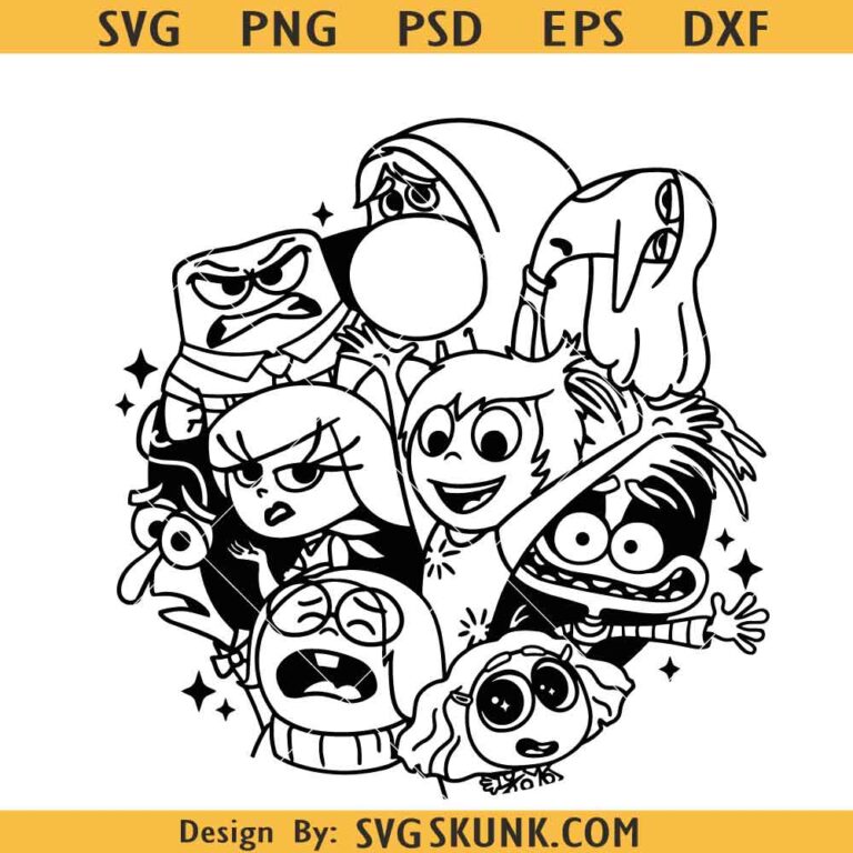 Inside Out 2 Characters Svg, Disney Pixar Svg, Inside Out Emotions SVG