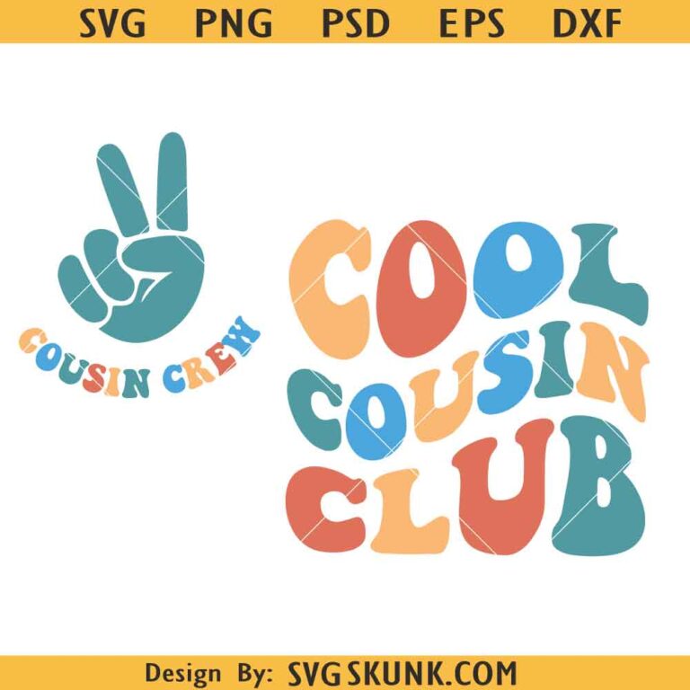 Retro cool cousin club SVG, Cousin Crew retro SVG, cool Cousins club svg