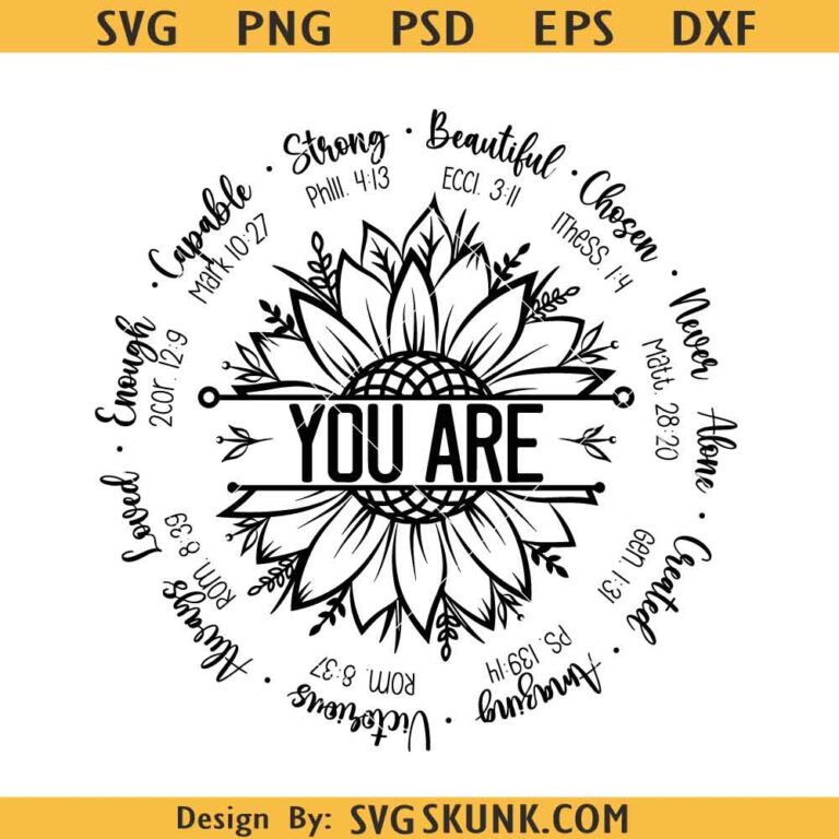 You are affirmative Bible verses svg, You Are Inspirational svg, Bible ...