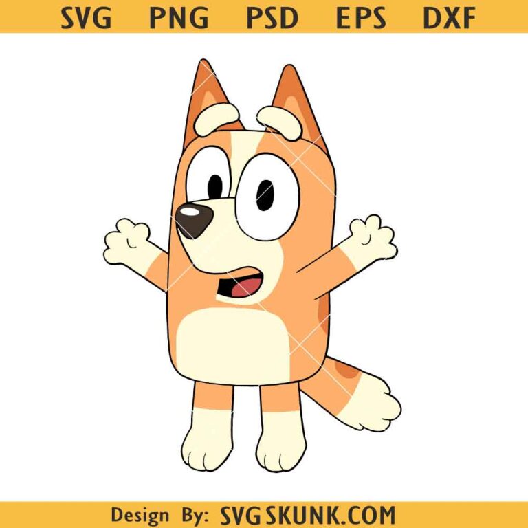 Bingo Jump layered SVG, Bluey Bingo svg, Bluey character svg, Bingo ...