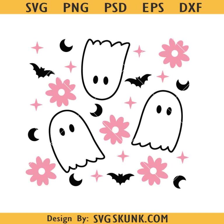 Cute Ghost Halloween Svg, Spooky Ghost Svg, Ghost Boo SVG, Halloween ...