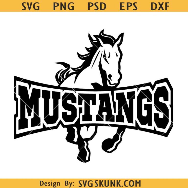 Mustangs Team spirit SVG, Mustang mascot svg, Mustangs pride svg ...