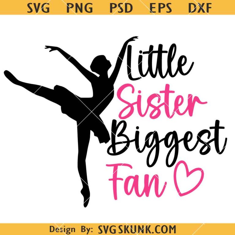 Little Sister Biggest Fan SVG, Cheer Svg, Cheer Sister Svg