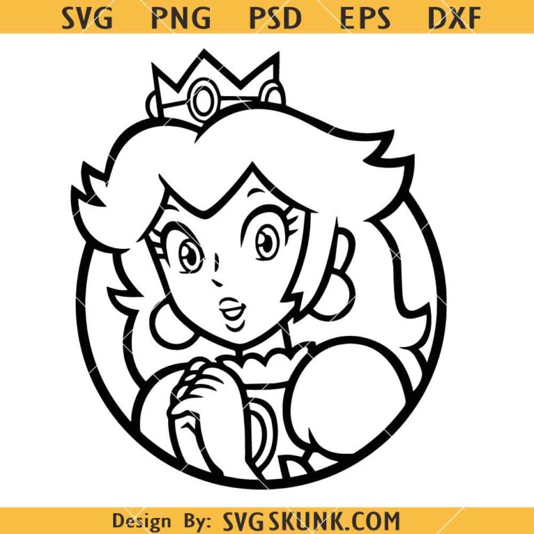 Princess Peach Super Mario SVG, Super Mario SVG, Princess Peach SVG ...
