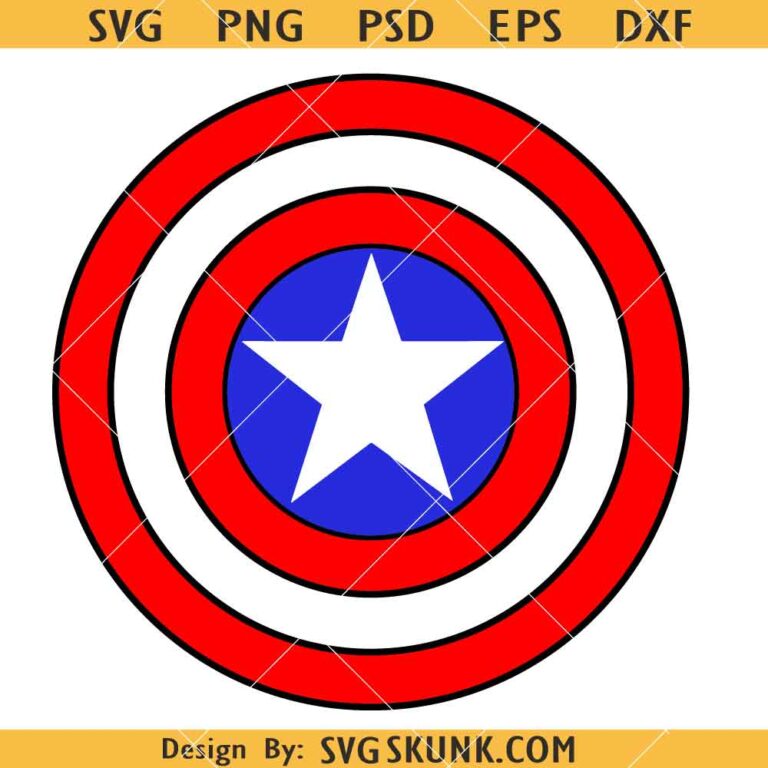 Captain America shield logo SVG, Patriotic Shield svg, captain America SVG