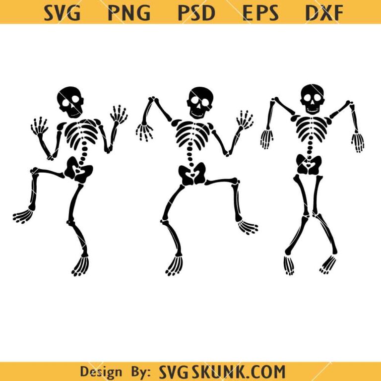 Dancing Skeletons Svg, Halloween skeleton svg, skeleton dance svg ...