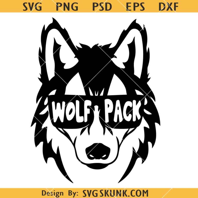 Wolf pack SVG, Howling Wolf svg, Wolf Head Svg