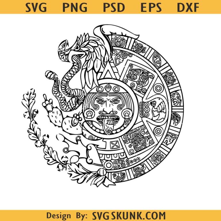 Aztec Calendar SVG, Stone of the Sun Svg, Mayan Calendar Svg