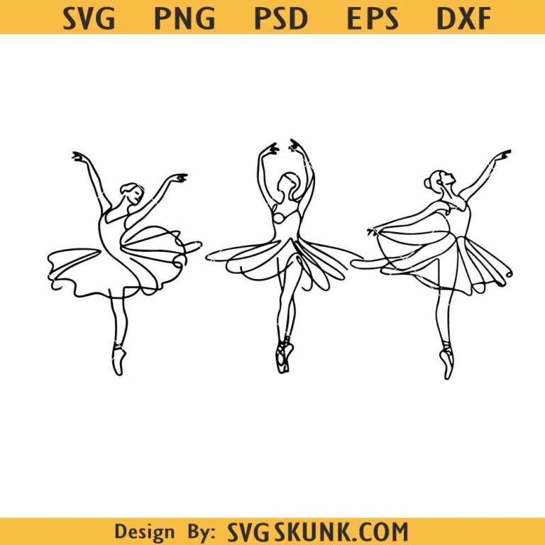 Ballerina Dancers Line art SVG, Ballerina SVG, Ballet Dancer Clipart ...