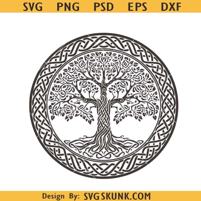 Celtic Tree of Life Round svg, tree of life svg, Celtic tree of life svg png