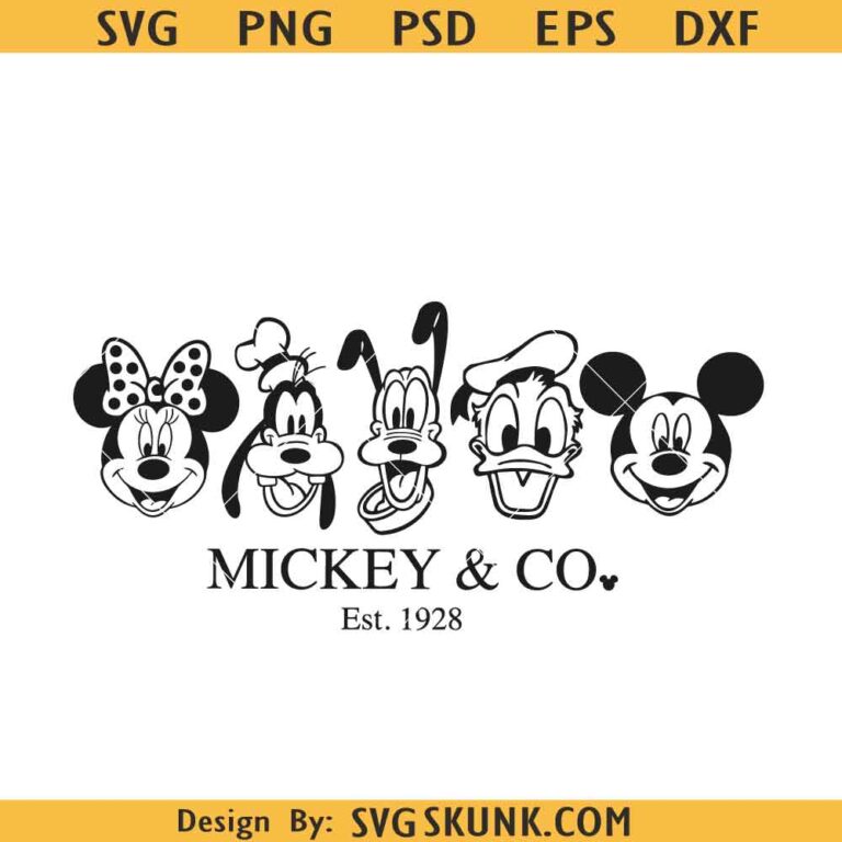 Mickey & Co. Est. 1928 SVG, Disneyworld SVG, Mickey Friends SVG, Disney ...