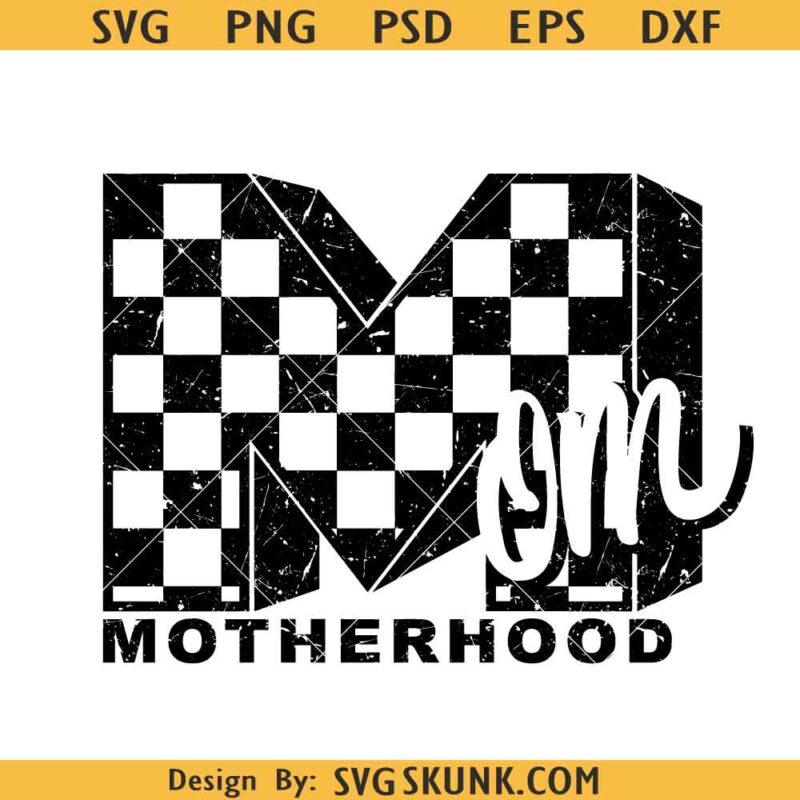 Retro Checkered Mom Motherhood SVG, Mom Motherhood SVG, checkered mom svg