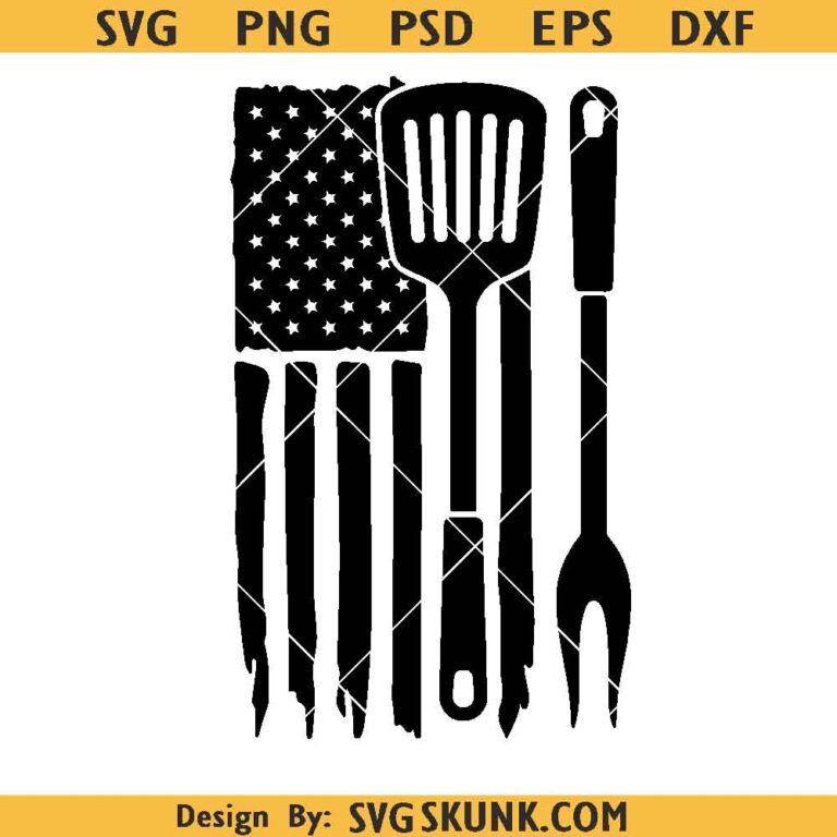 American Barbecue flag svg, BBQ American Flag Svg, American Barbecue ...
