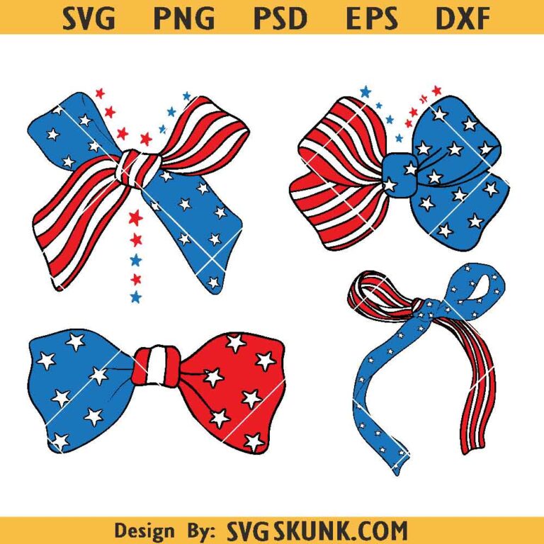Coquette Bow 4th of July svg, American flag coquette SVG, America ...