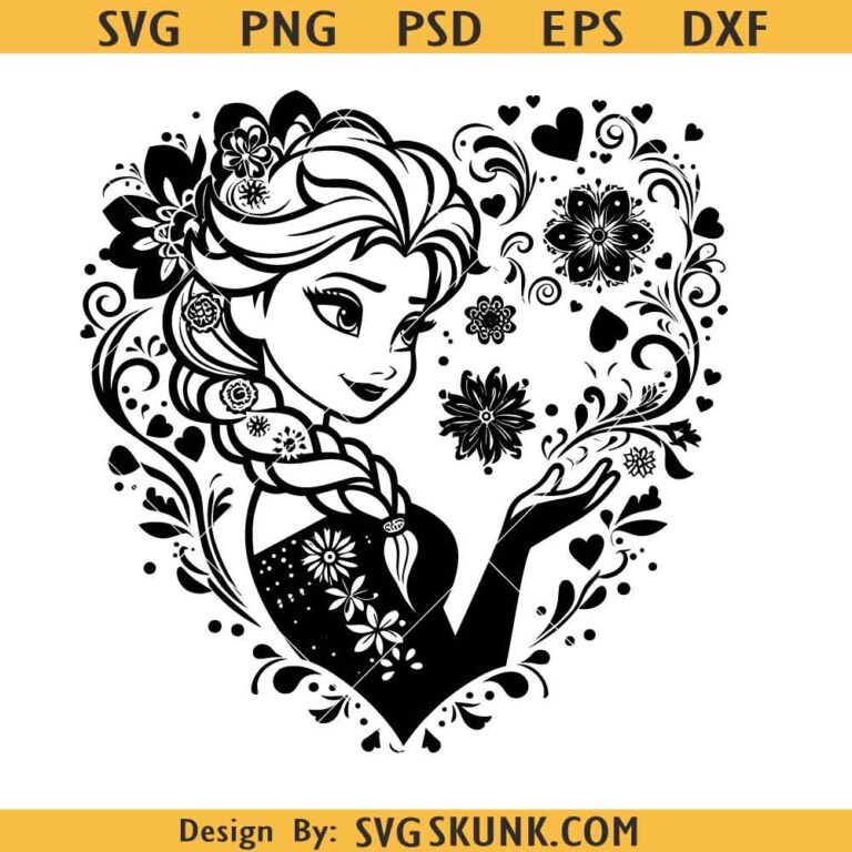 Elsa Disney Princess SVG, Elsa Frozen svg, Princess SVG