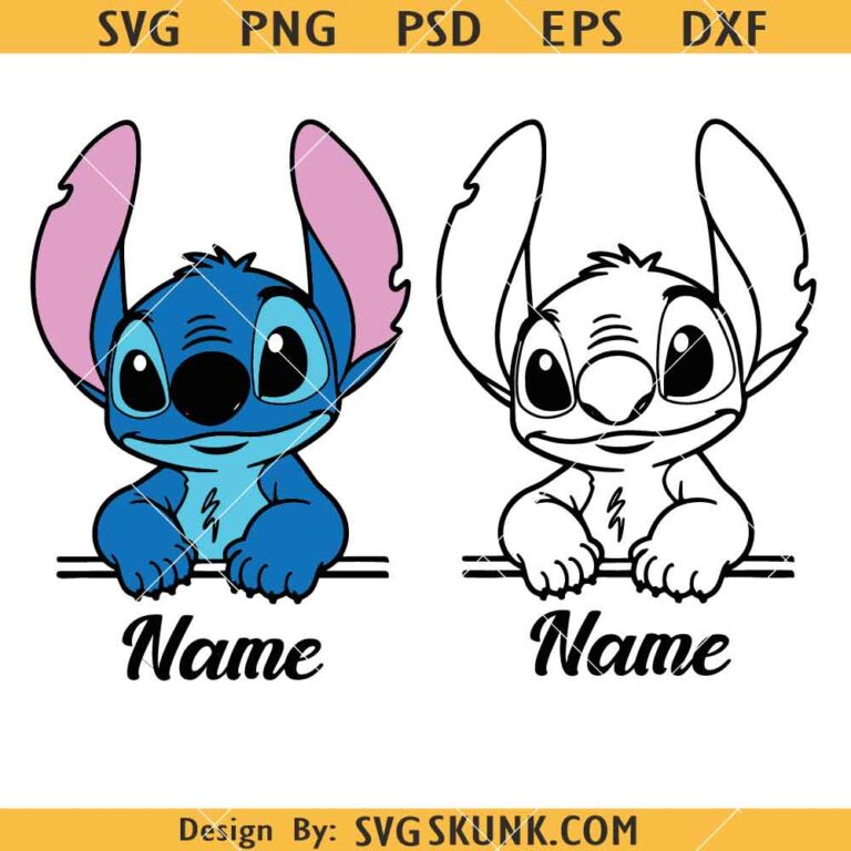 Stitch Monogram Svg, Stitch Monogram Frame Svg, Stitch name frame svg
