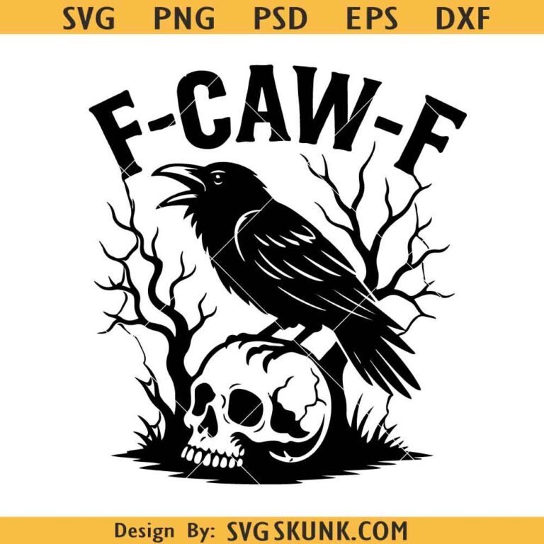 F Caw F Gothic Raven SVG PNG, F-Caw-F Svg Png, Funny Crow Svg, Gothic ...