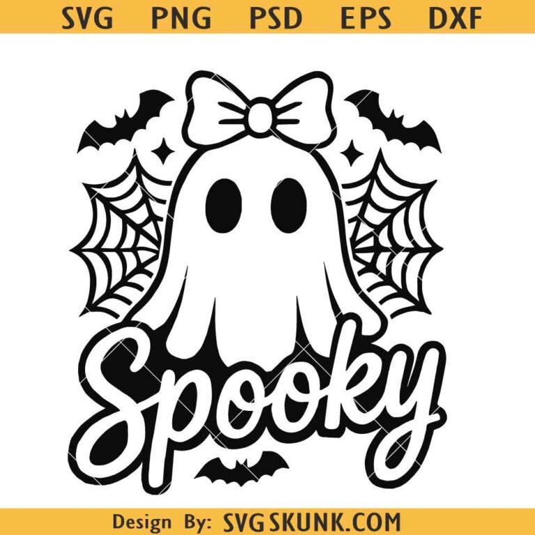 Spooky Halloween ghost SVG PNG, Ghost SVG, spooky Ghost SVG, spooky ...