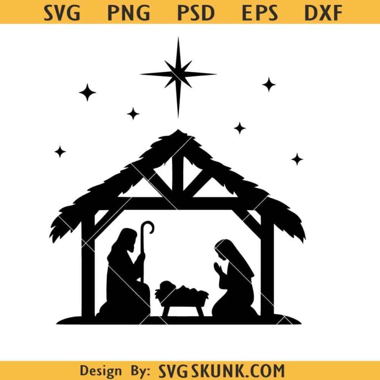 Christmas Nativity scene SVG, Christmas SVG cut files, Oh holy night ...