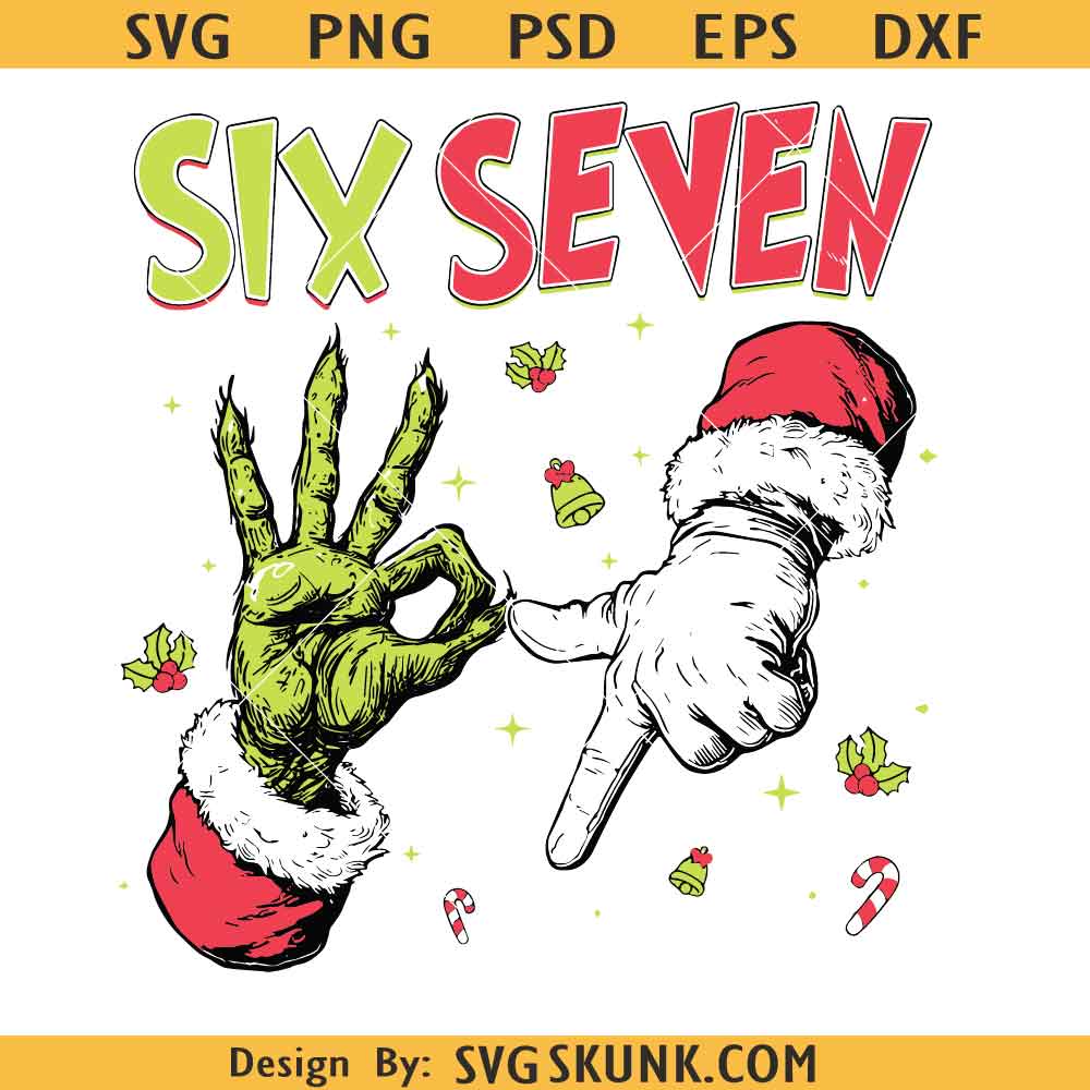 Trending Six Seven Meme svg, Funny Mean Guy Christmas svg, Viral 6 7 ...