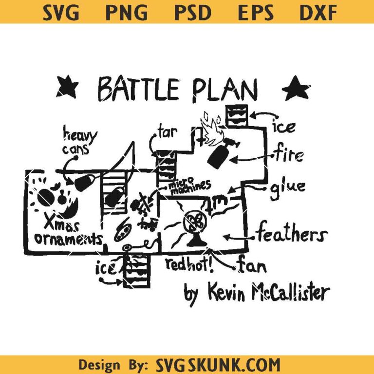 Home Alone Battle Plan SVG PNG, Battle Plan By Kevin McCallister Home ...