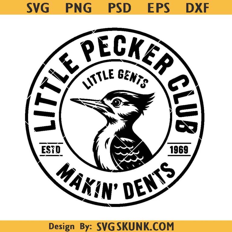 Little Pecker Club SVG PNG, Lil Gents Making Dents Svg, Funny Svg Png Dxf Eps
