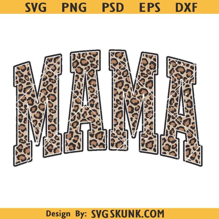 Mama Leopard Print SVG PNG, Retro Varsity Mama Png, Leopard Mama ...